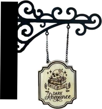 Generic B&uuml;cherregal Dark Romance Abschnitt Zeichen - Buch Nook Zeichen Decors | Buchdekor f&uuml;r und Lesen von Ecken | Hangable Accessoires f&uuml;r B&uuml;cherwurm, Buch 