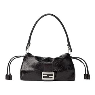 Fendi Medium Baguette Soft Bag - - Bags - Damen - Schwarzk - ONE SIZE