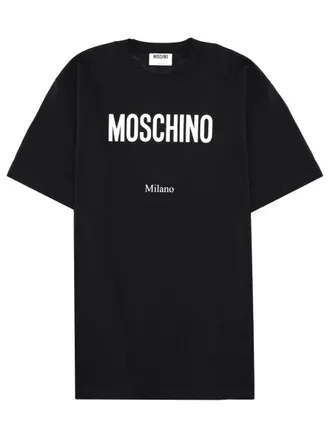 Moschino Logo-Printed Cotton T-Shirt - Black