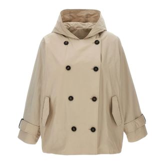 Brunello Cucinelli Doppelreihige Jacke - - Coats - Damen - Beige - 3XS