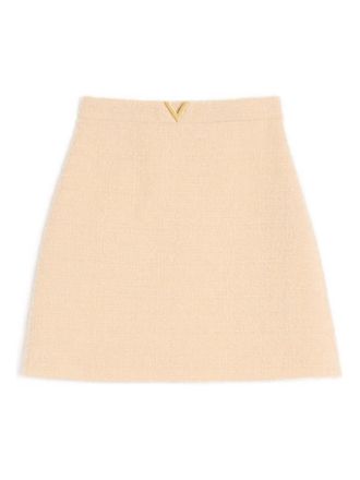 Valentino Garavani Minirock mit VLogo - Nude