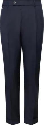 low brand Homme, Pantalons, Bleu, Taille: W36 Riviera Pleated Pantalons