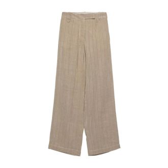 Alysi Femme, Pantalons, Brun, Taille: 40 FR Wide Pantalons