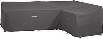 Classic Accessories Ravenna Garden L-förmige Abdeckung für sektionales Sofa, Dark Taupe/Mushroom/Espresso (264cm, rechtsseitig)
