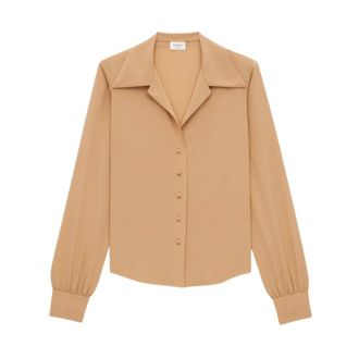 Saint Laurent Damen, Blusen & Hemden, Beige, SGr&ouml;&szlig;e