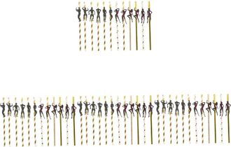Cabilock 48st&uuml;cke Teiliges Lustiger Strohhalme F&uuml;r Junggesellinnenabschiede Dekorative Straws Mit M&auml;nnlichen T&auml;nzern Und Ros&eacute;gold F&uuml;r Partys Cocktails Und Getr