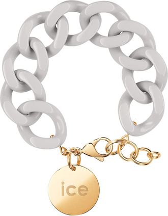 Ice Watch ICE - Jewellery - Chain bracelet - Wind - Kettenarmband mit graufarbenen XL-Maschen für Frauen, geschlossen mit einer goldenen Medaille (020352)