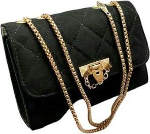 Generic NYSBH Sacs &agrave; rabat vintage pour femme Couleur unie Petit sac &agrave; bandouli&egrave;re Cha&icirc;ne Sac sous les bras Sac en daim Sac &agrave; bandouli&egrave;re pour femme