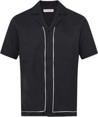 Orlebar Brown Homme, Chemises, Bleu, Taille: S Maitan Linen Double Piping