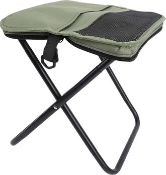 ZJchao Klappbarer Hocker, Klappbarer Tritthocker, Tragbar, Kompakt mit Doppelten Aufbewahrungstaschen und Verst&auml;rktem X-Rahmen f&uuml;r Outdoor-Aktivit&auml;ten, Campi