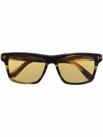 Tom Ford Eyewear Eckige Sonnenbrille in Schildpattoptik - Braun