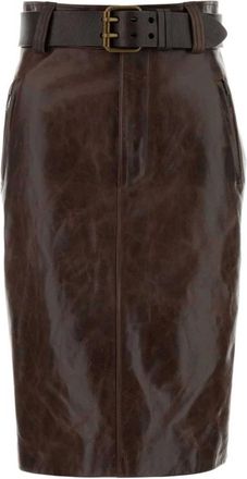 Saint Laurent Damen, R&ouml;cke, Braun, XSGr&ouml;&szlig;e