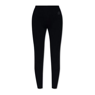 Moncler Femme, Pantalons, Bleu, Taille: 42 FR Leggings côtelés