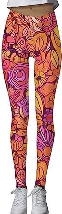 Generic Legging de sport 2026 pour femme - Style d&eacute;contract&eacute; - Taille haute - Pantalon de yoga imprim&eacute;, rose vif, XXL