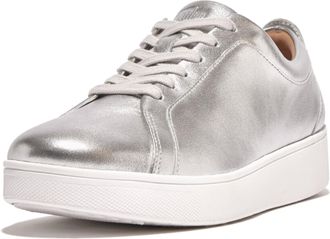 FitFlop Damen Rally Leder Sneaker, Silver, 37 EU