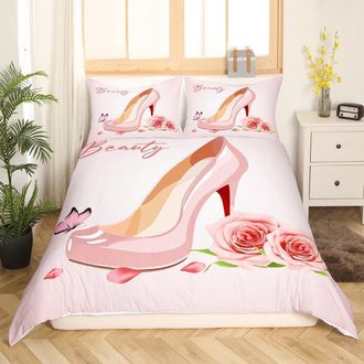 Generic Bettw&auml;sche 220x240 Rosa Rosen Bettw&auml;sche-Sets M&auml;dchen Bettbezug Kuschelig Weich Mikrofaser 3D Druck Bettbez&uuml;ge mit Rei&szlig;verschluss + 2 Kissenbez&uuml;ge 80x