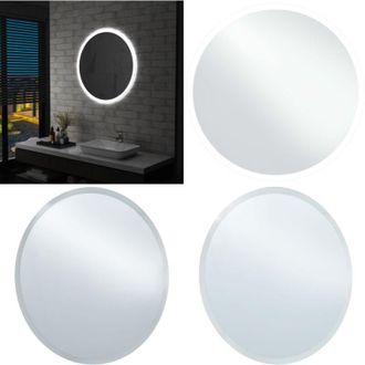 vidaXL Vidaxl - Badezimmerspiegel mit led 80 cm - LED-Spiegel - Badezimmer Spiegel - Rund - Silberner Spiegel - Spiegelschrank - Home & Living