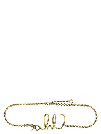 Chlo&eacute; Logo-Charm Chain Belt - Gold