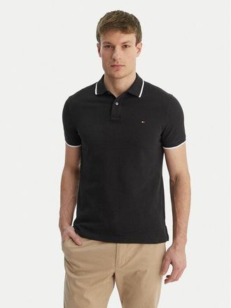 Tommy Hilfiger Poloshirt Pique MW0MW42748 Schwarz Regular Fit