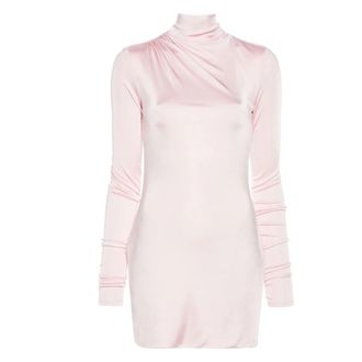 Andamane Rosa Openback Mini Kleid - - Dresses - Damen - Rosa - M