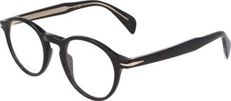 Eyewear by David Beckham unisex, Accessoires, Noir, Taille: 49 MM Lunettes rondes en acétate DB 1185