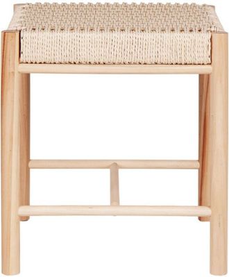 House Nordic House Nordic - Tabouret 42x42x46,5 cm en bois et assise en corde