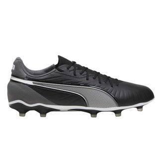 Puma King Match Fu&szlig;ballschuhe mit festem Boden f&uuml;r Herren (Schwarz/Wei&szlig;)