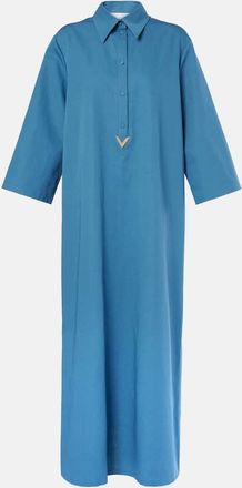 Valentino Hemdblusenkleid VGold aus Baumwolle und Leinen