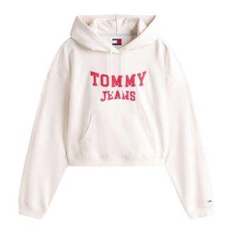 Tommy Jeans Kurz-Hoodie f&uuml;r Damen (Antikwei&szlig;)