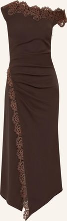 Lipsy One-Shoulder-Kleid Mit Spitze braun