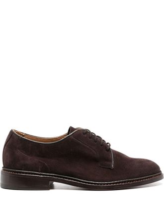 Trickers chaussures oxford lacées à bout en amande - Marron