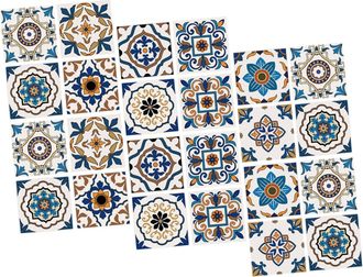 Angoily 24stücke Teiliges Selbstklebende Fliesenaufkleber Für Vintage- Und Badezimmer-dekoration Und Ölabweisend Fliesensticker Für Wände Einfache Anwendung U