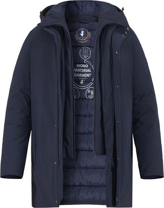 Save The Duck Herren Jacke blau Mikrofaser unifarben