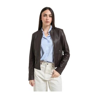 Bomboogie Femme, Vestes, Brun, Taille: 44 FR Naty Leather Jacket