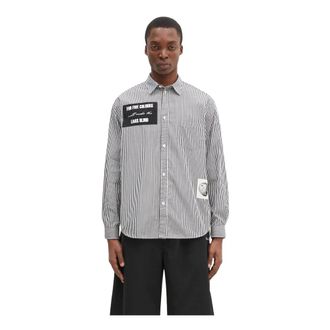 Undercover Chemise &agrave; Manches Longues Ray&eacute;e - Homme - Chemises - Gris - Taille: XL