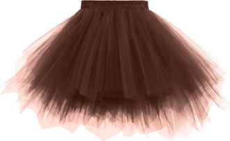 Zeagoo Karneval Kost&uuml;m T&uuml;llrock Damen Petticoat Unterrock Adult Teen Ballet Tanzrock Tanzkleid Cosplay Rock Kost&uuml;mparty