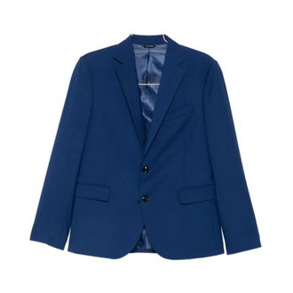 Daniele Alessandrini Homme, Vestes, Bleu, Taille: S Notched Lapel Blazer