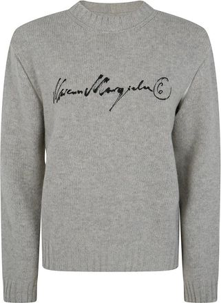 Maison Margiela Crewneck Classic SweaT-shirt - Femme - Pulls - Gris - Taille: 36 FR