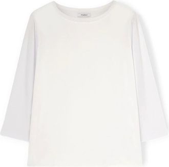 Motivi Femme, Blouses et Chemises, Blanc, Taille: 42 FR T-shirt basique bicolore