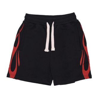 Vision Of Super Flammenmuster Schwarz/Rote Shorts - - Shorts - Herren - Schwarzk - XL
