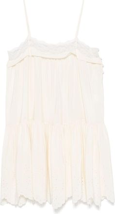 Chlo&eacute; Minikleid mit Spitzenbesatz - Nude
