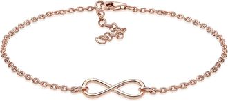Elli Armband Damen Infinity Unendlichkeits Symbol in 925 Sterling Silber rosé vergoldet