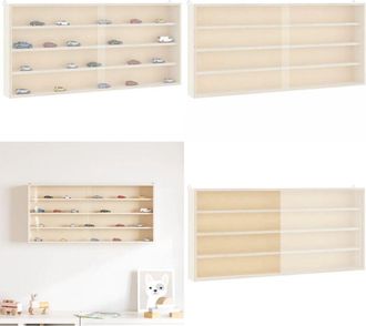 vidaXL Sammlervitrine aus Holz mit T&uuml;ren 80x8,5x37 cm - Vidaxl