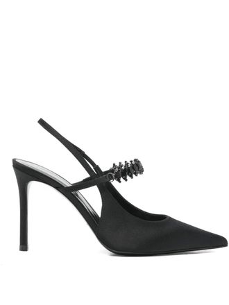 Emporio Armani escarpins &agrave; ornements - Noir