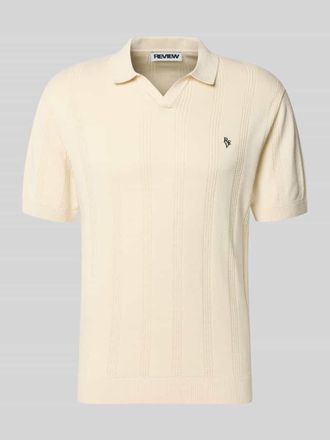 Review Regular Fit Poloshirt mit Logo-Stitching