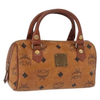 MCM Sac &agrave; main en plastique Pre-owned - Femme - Pre-owned - Brun - Taille: ONE Size
