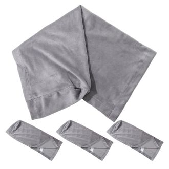 Cabilock Dehnbarer Armlehnenbezug Sofa 4 St&uuml;ck Universell Waschbarer Polyester Sofabezug Grauer M&ouml;belarmlehnenschutz f&uuml;r Wohnzimmer Elastische Stuhlarmlehnen S