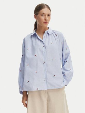 Max Mara Hemd Butterfly 2615111042 Himmelblau Regular Fit