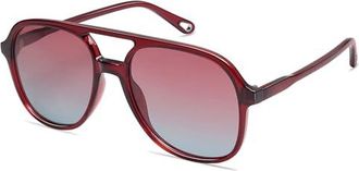 Sojos Lunettes de Soleil Homme Polaris&eacute;es Femme Carr&eacute;es R&eacute;tro Vintage &agrave; Double Pont Rectangulaire Unisexe Lunettes de Soleil Protection UV400 SJ2174, Bourgo