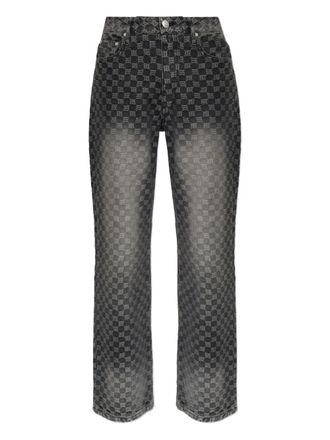 Misbhv jean &agrave; motif monogramm&eacute; - Noir